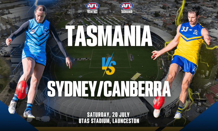 The teams: Canberra/Sydney vs Tasmania - Play AFL